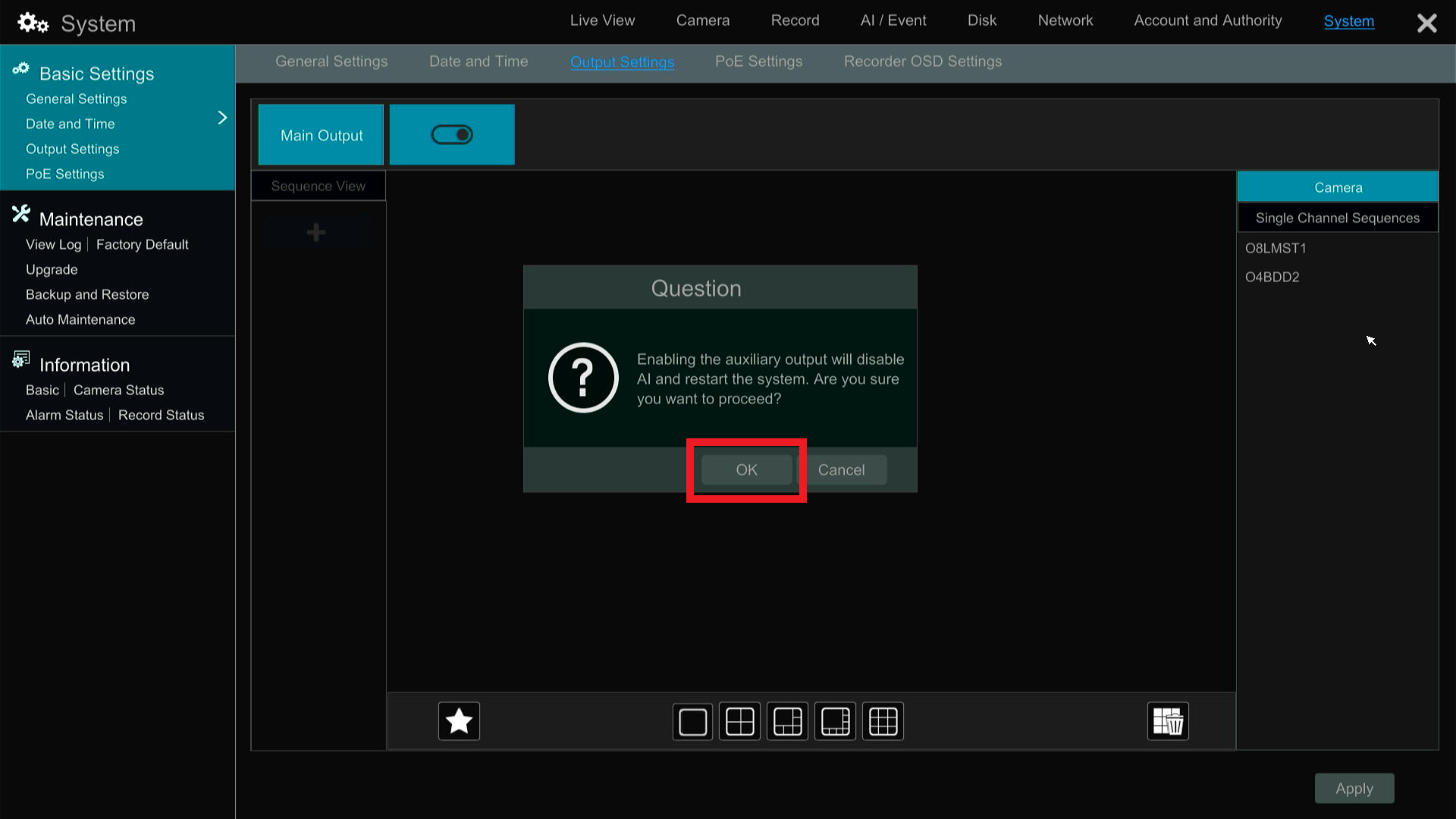 How to setup the Main and Secondary Display N8/N16NRX recorders