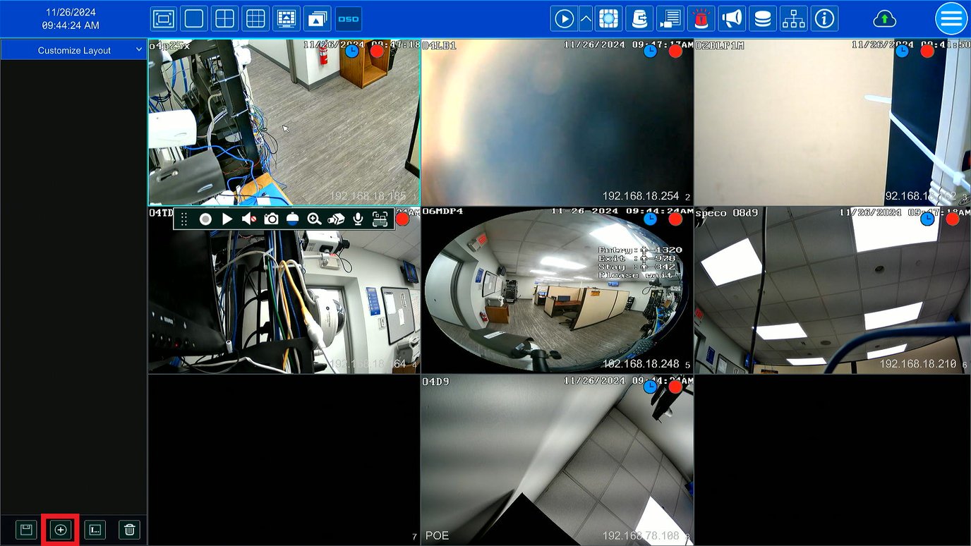 How to Create Custom Live View Grid on Speco Blue Recorder