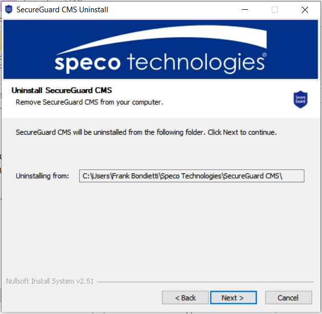 How to reset your password for SecureGuard CMS using Windows