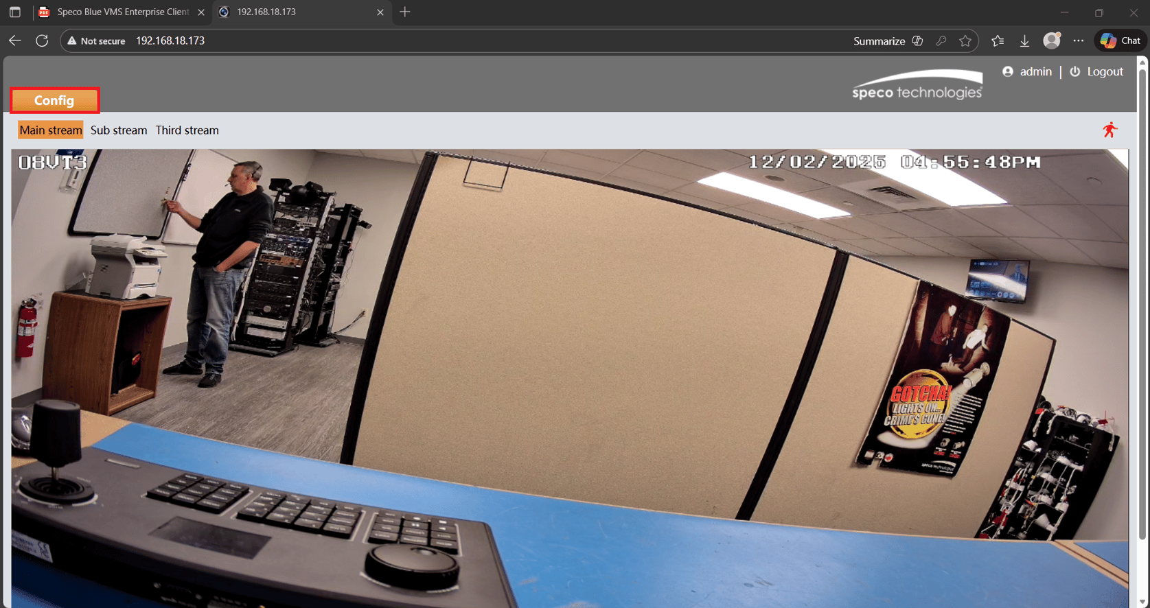 How to use an RTSP Stream from a Speco Blue Camera