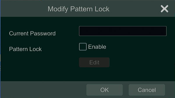Setting up a Pattern Lock on a Speco Blue Recorder