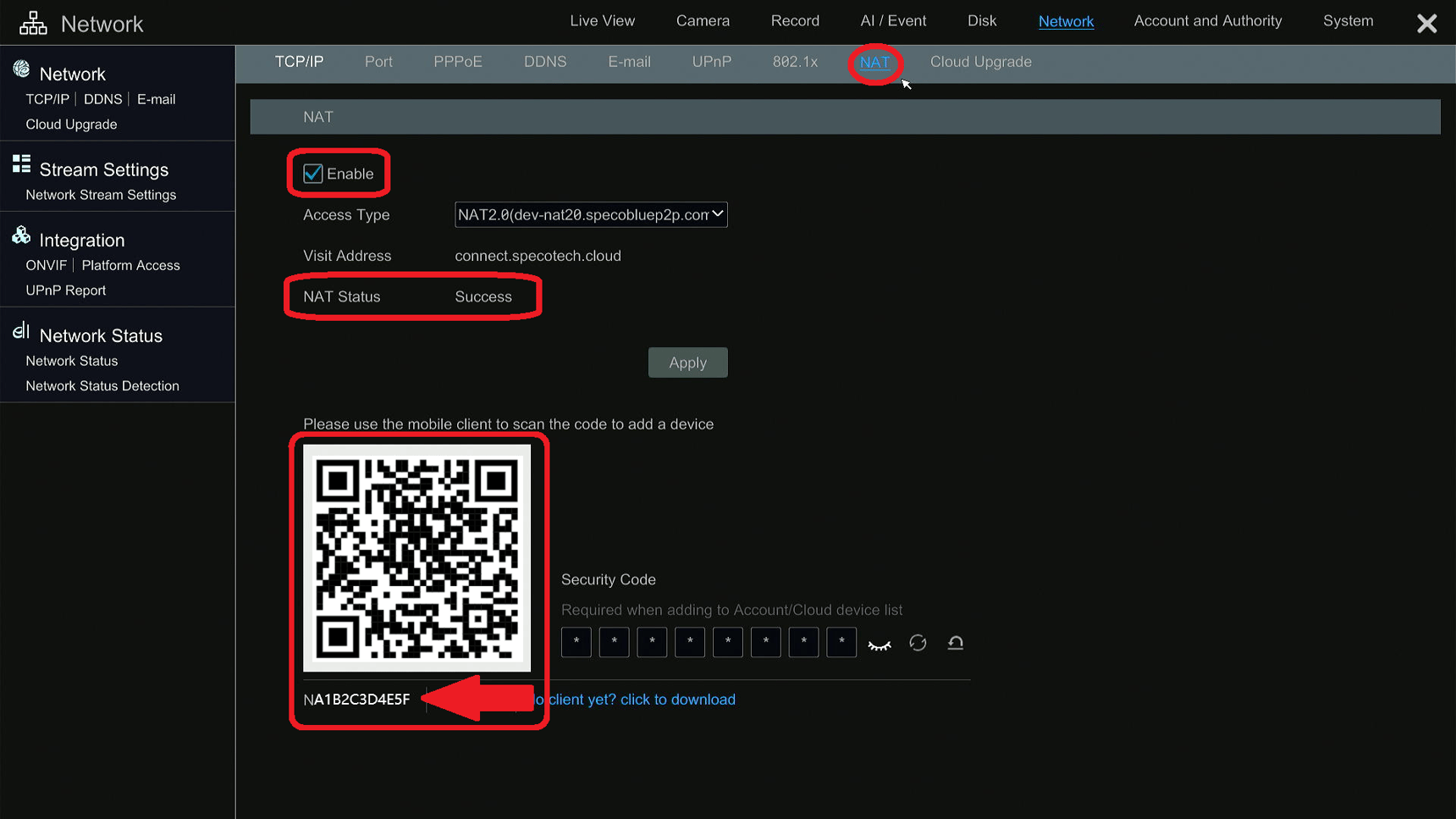 How to connect to a Speco Blue recorder from a web browser