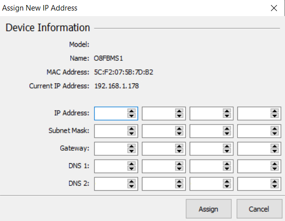 How to assign an IP camera with a static IP address?