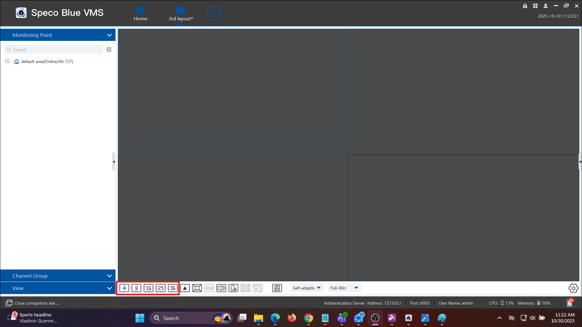 Setting up Live View in Speco Blue VMS
