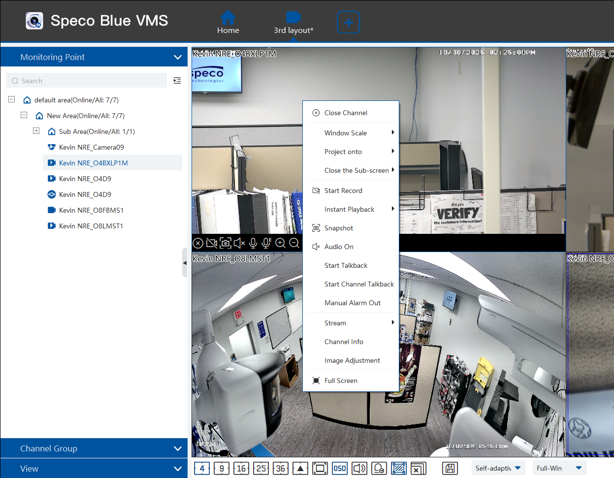 Setting up Live View in Speco Blue VMS