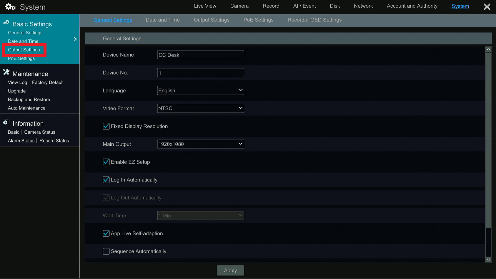 How to setup the Main and Secondary Display N8/N16NRX recorders