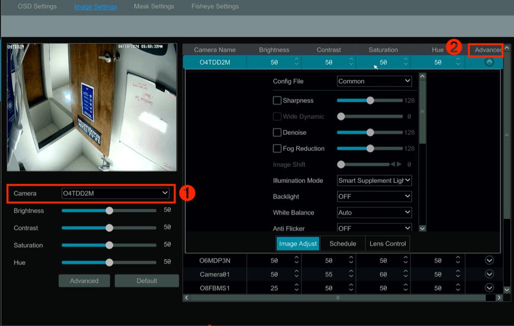 How to enable the white light 24/7 using the Speco Blue recorders interface