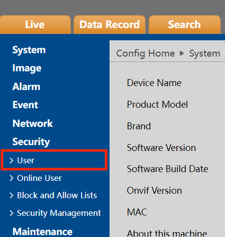 How to change Speco IP camera password