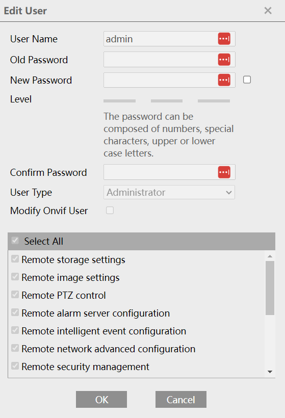 How to change Speco IP camera password