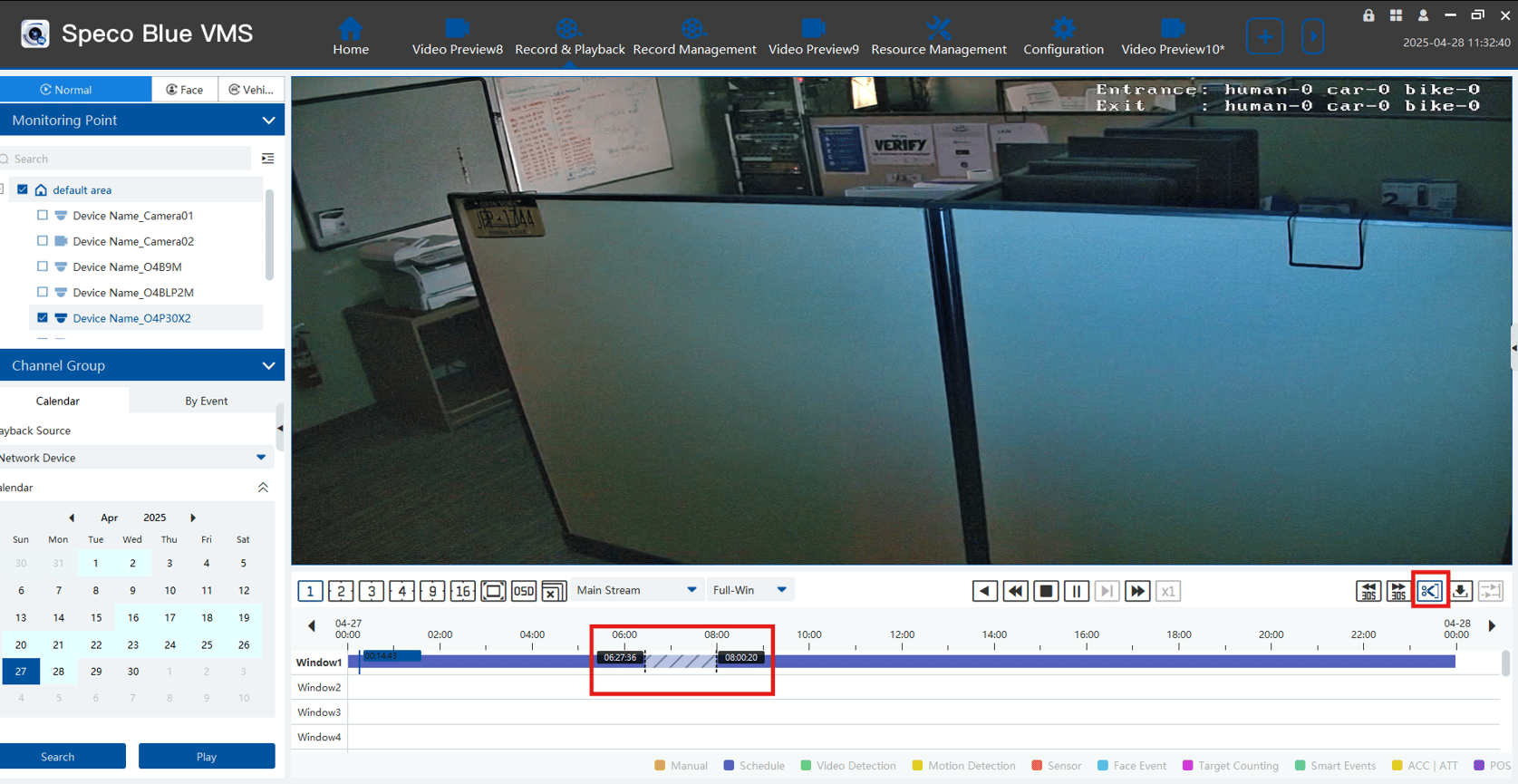 How to Playback and Export using Speco Blue VMS Lite