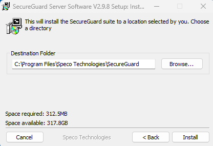 How to install SecureGuard VMS software