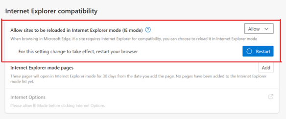 How to Load Internet Explorer Mode using Microsoft Edge