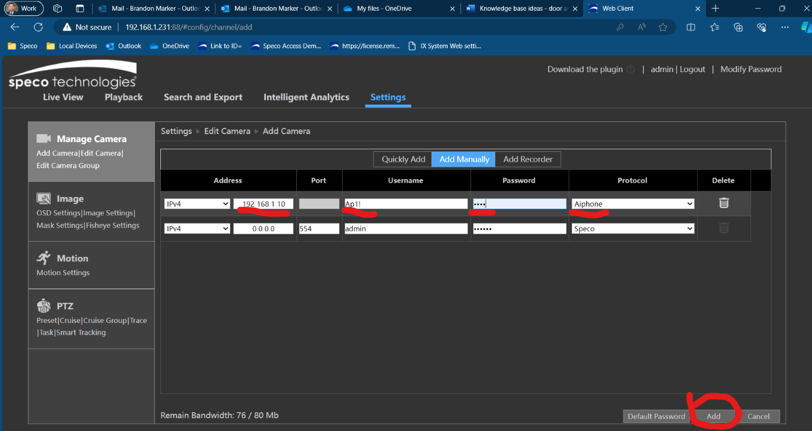 How to set up the Aiphone RTSP Feed in Speco Recorder How to set up the Aiphone RTSP Feed in Speco Recorder